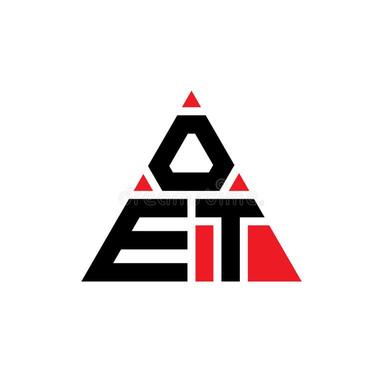 OET Triangle Letter Logo Design with Triangle Shape. OET Triangle Logo ...
