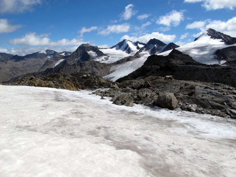 Oetztal: Hauslabjoch fotografia stock. Immagine di panorama - 28769680