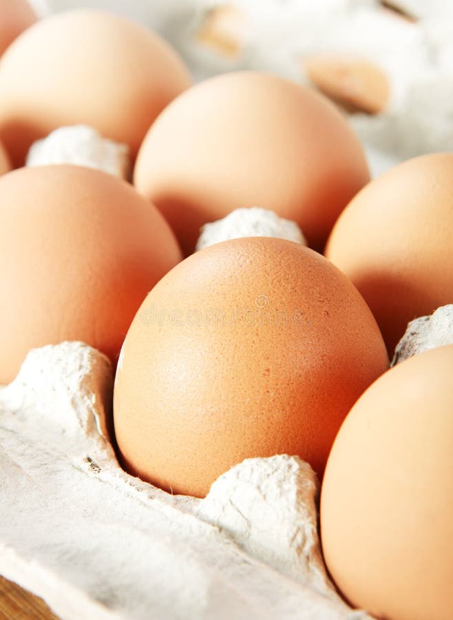 Oeufs bruns de poulet photo stock. Image du ingrédient - 26451228