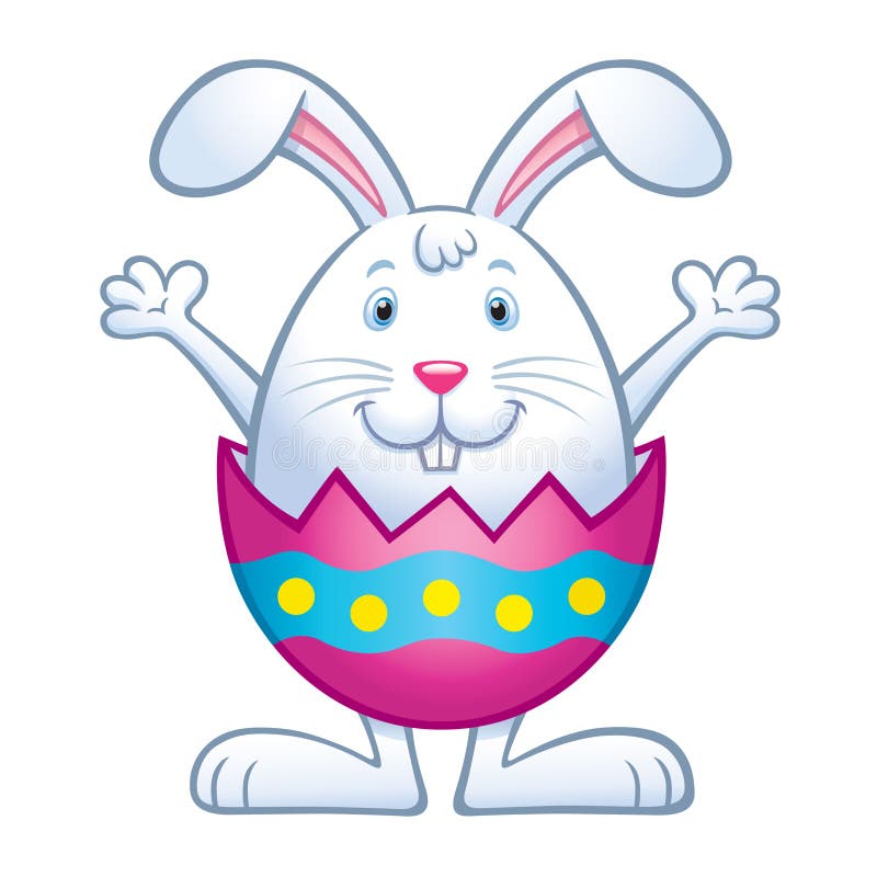 Oeuf Shell De Bunny in Cracked Pâques Illustration Stock - Illustration ...