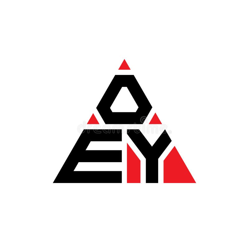 OEY Triangle Letter Logo Design with Triangle Shape. OEY Triangle Logo ...