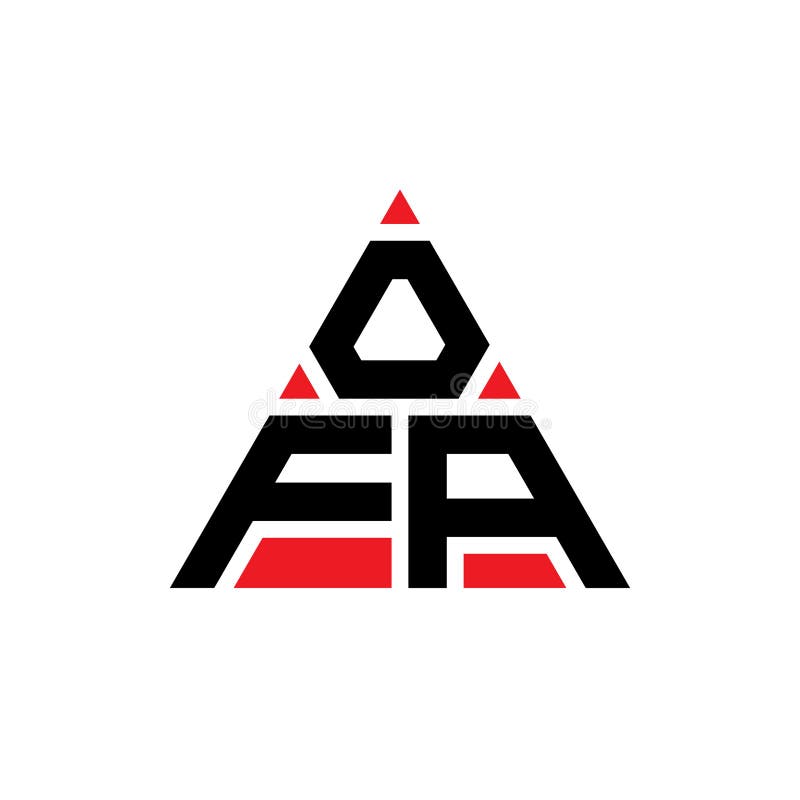 OFA Triangle Letter Logo Design with Triangle Shape. OFA Triangle Logo ...
