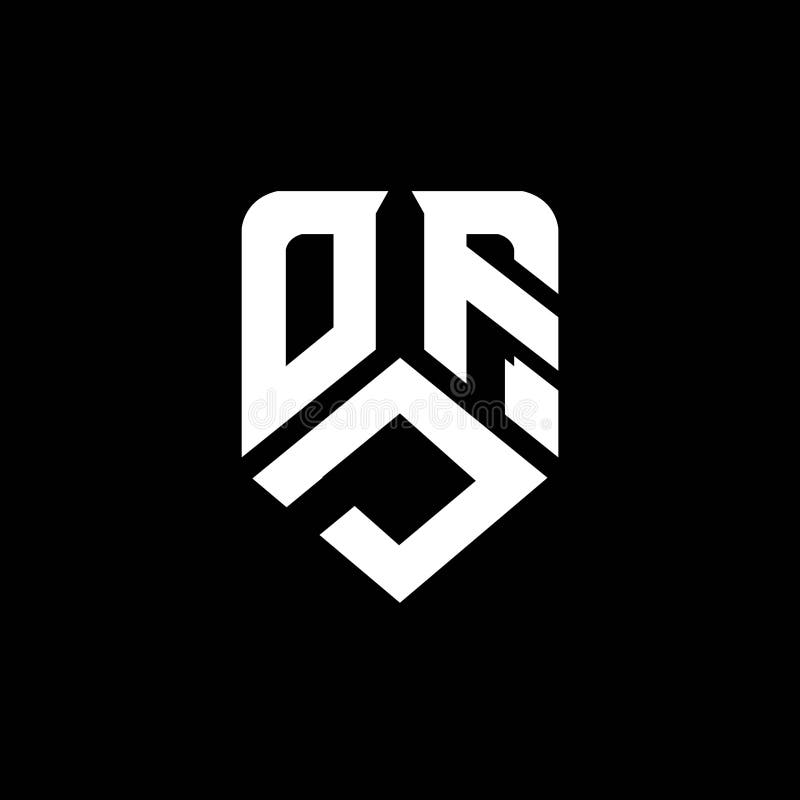 OFD Abstract Monogram Shield Logo Design on White Background. Stock ...