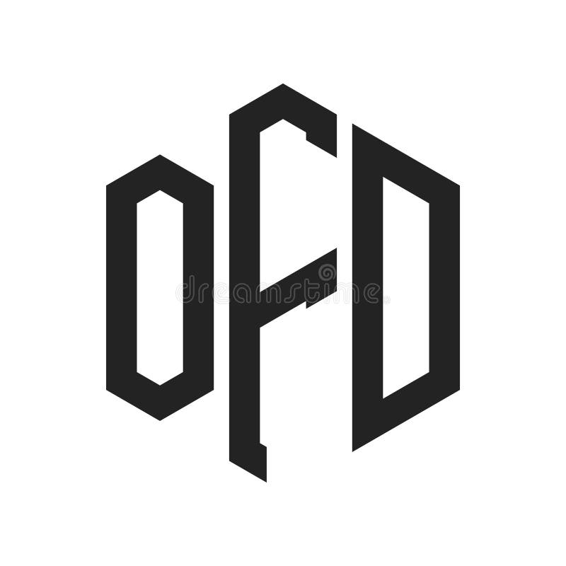 OFD Logo Design. Initial Letter OFD Monogram Logo Using Hexagon Shape ...
