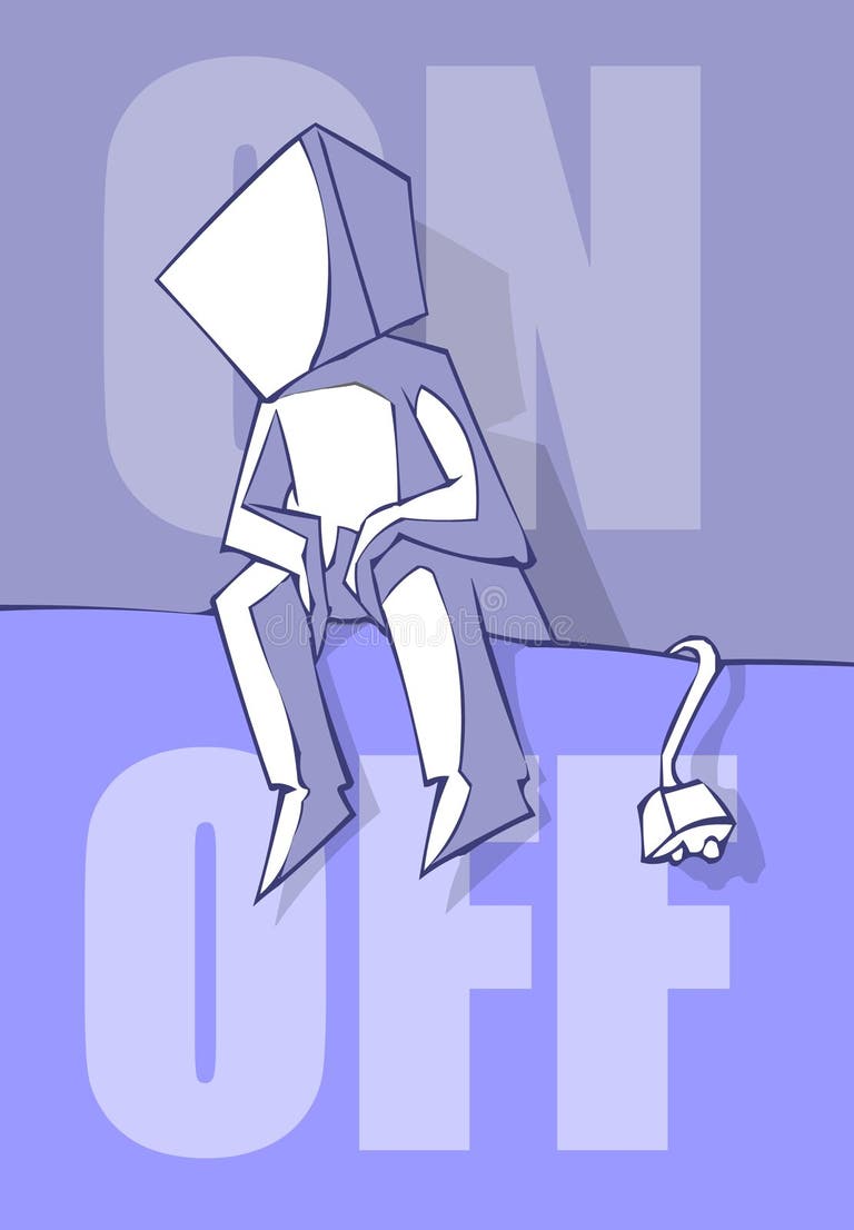 Switch Off Computer Cartoon Stock Illustrations – 283 Switch Off ...