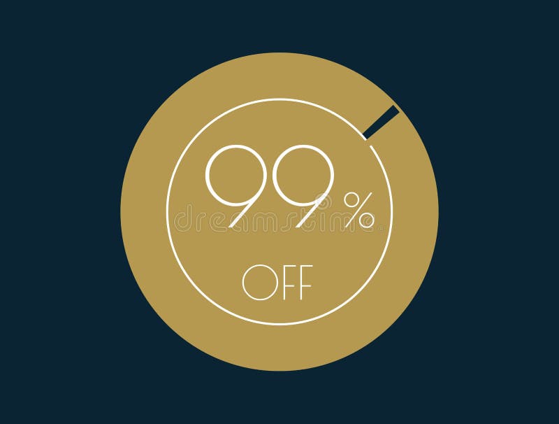 99 OFF Banner, 99 Discount Offer Stock Vector - Illustration of offer ...