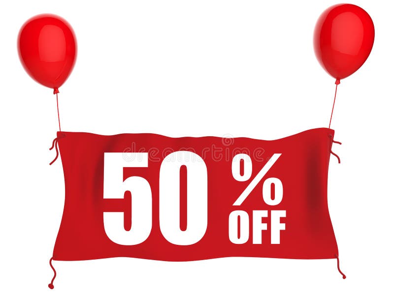 50 off banner stock illustration. Illustration of discount - 78048768