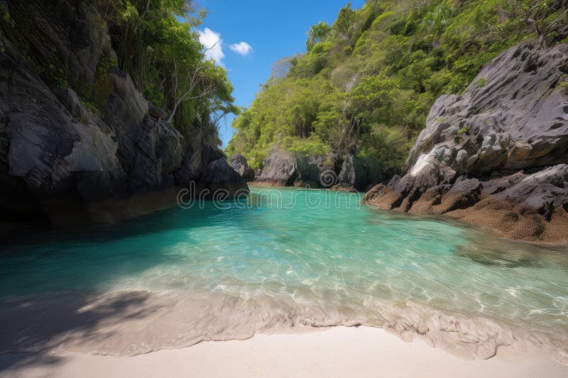 Off-the-beaten-path Beach, with Turquoise Waters and White Sand ...