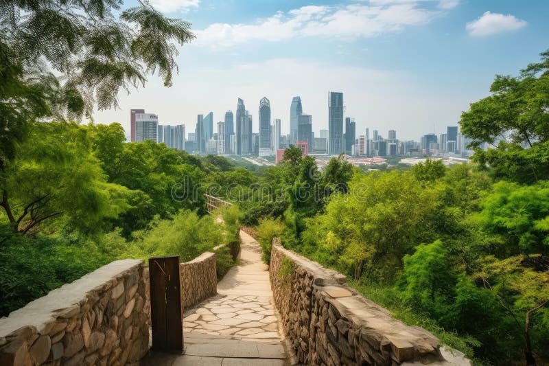 Off-the-beaten-path Destination with View of Cityscape and Skyscrapers ...