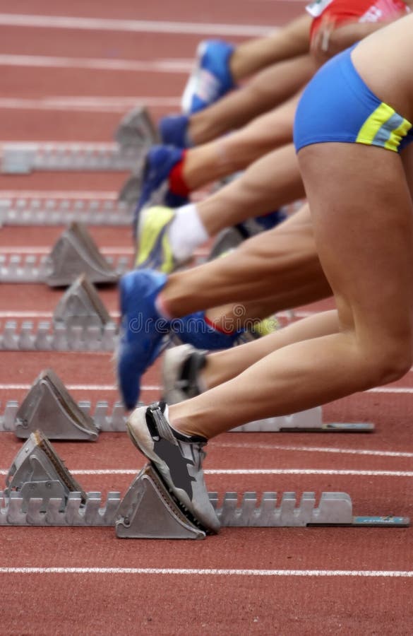 Off the block stock image. Image of blocks, runners, legs - 4189811