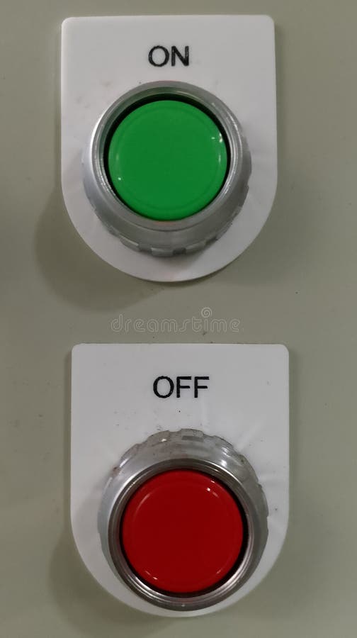 On Off Button of an Electrical Panel Stock Image - Image of number ...