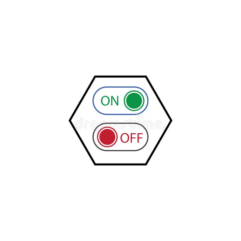 On Off Button Icon Vector Design Illustration Stock Illustration ...