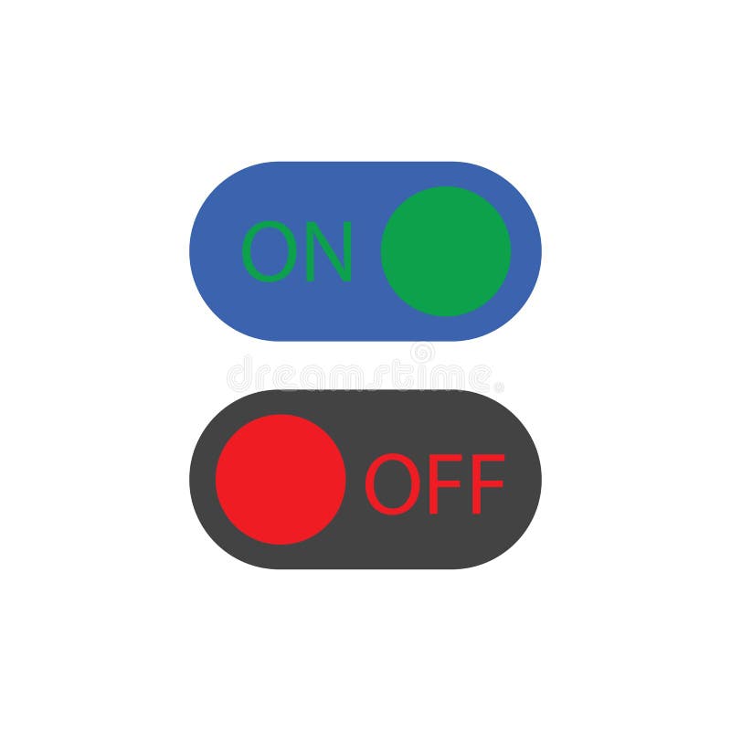 On Off Button Icon Vector Design Illustration Stock Illustration ...