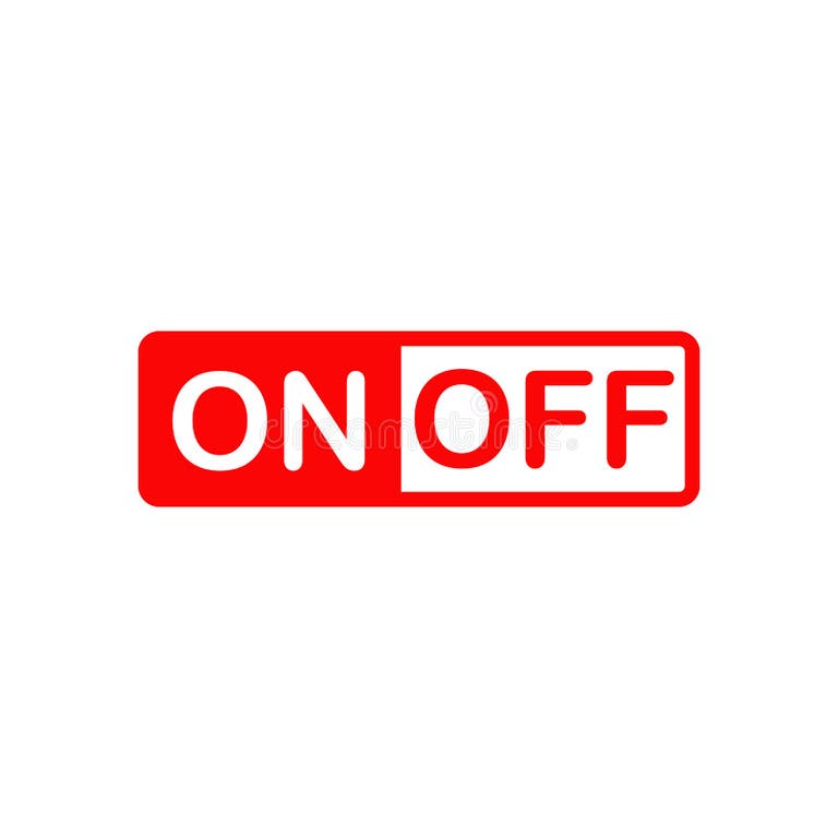 On Off Button Icon Logo Design Stock Vector - Illustration of press ...