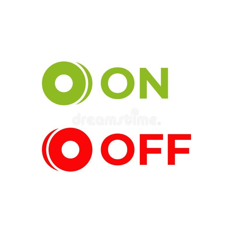 On Off Button Icon Logo Design Stock Vector - Illustration of analog ...