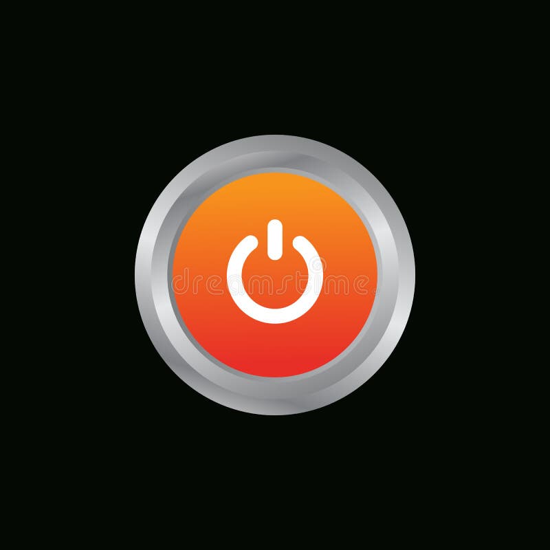 On Off Button Icon Logo Design Stock Vector - Illustration of pictogram ...