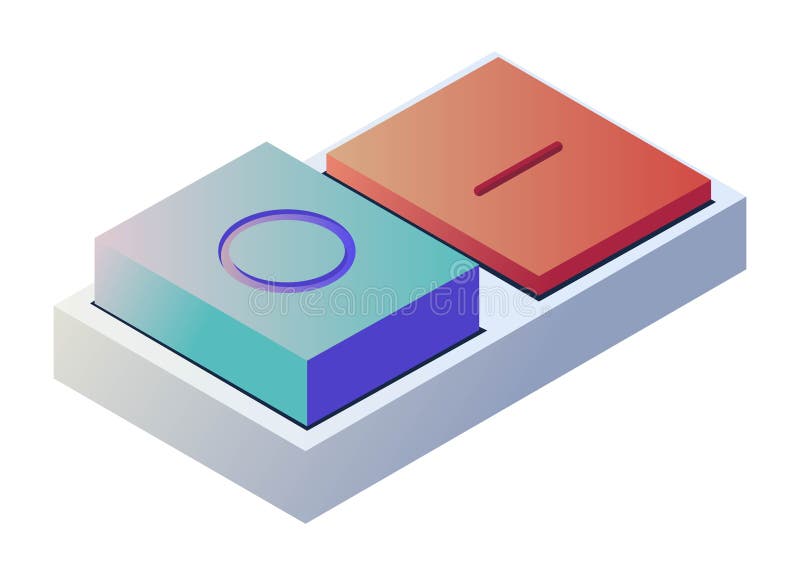 On and Off Button, Knob of Electric Gadget Vector Stock Vector ...