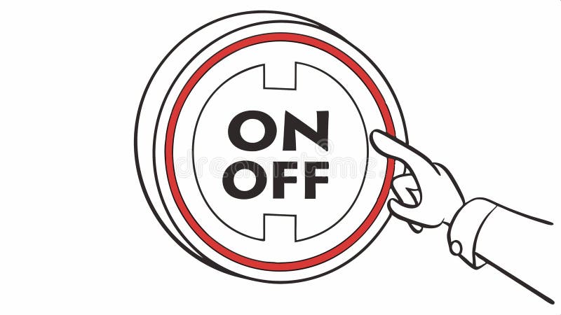 On Off Button Switch, Power and Control Symbol Vector Design Generative ...
