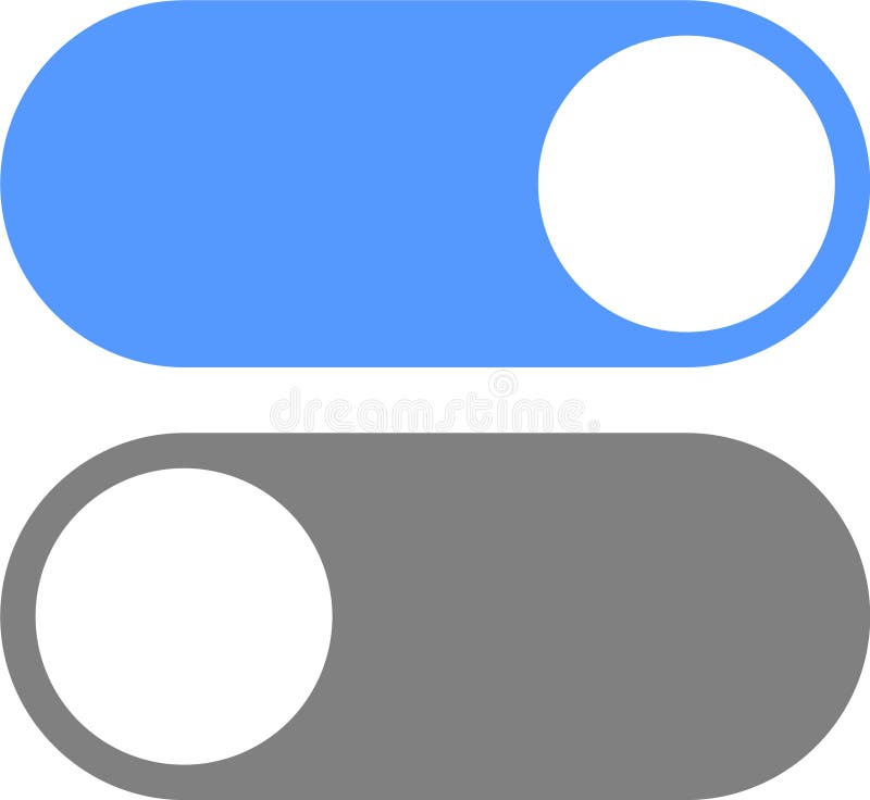 On and Off Button. Toggle Switch Symbol. Stock Vector - Illustration of inactive, choice: 343096004