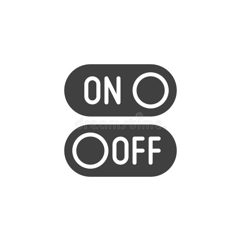 On off button vector icon stock vector. Illustration of press - 258579227
