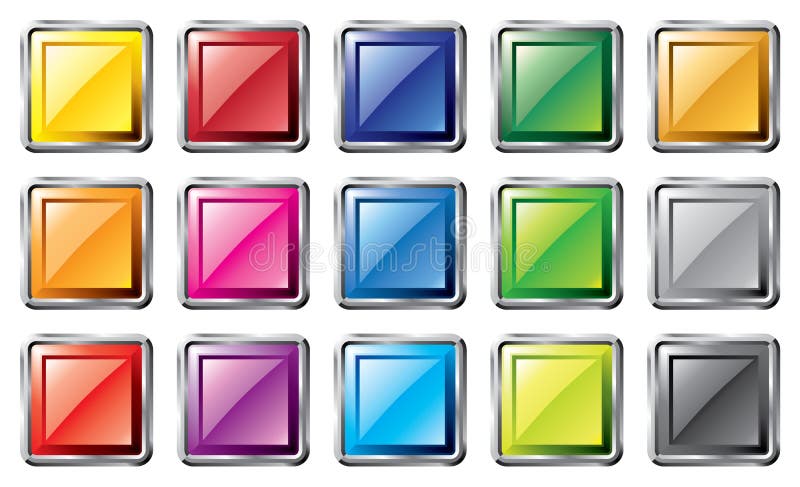 Glossy gel web buttons stock vector. Illustration of push - 13019396