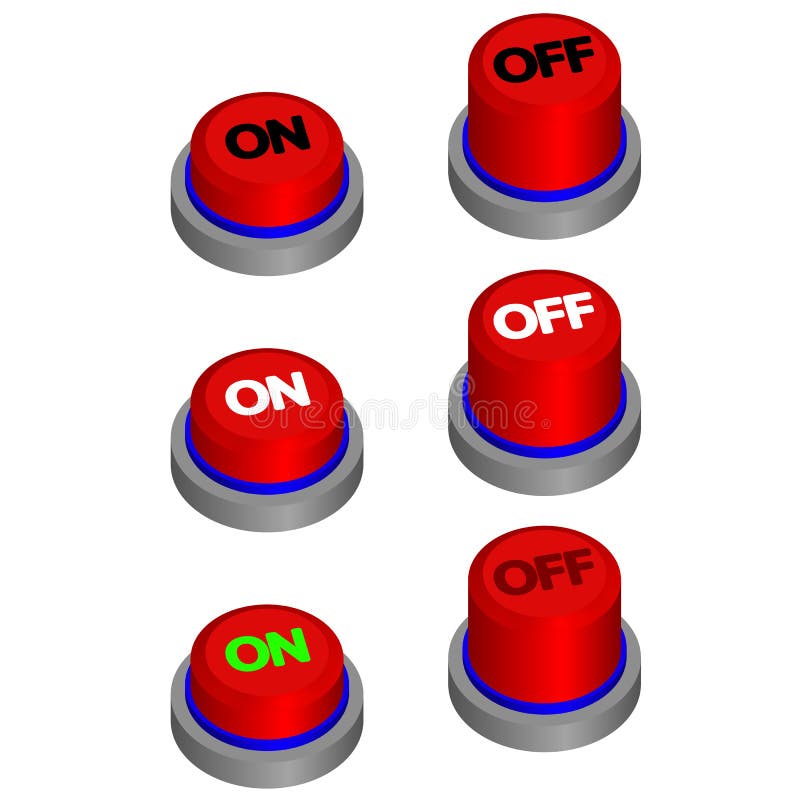ON OFF Buttons stock vector. Illustration of buttons - 29450824