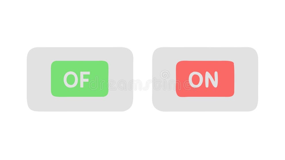 On Off Buttons, Control and Activation Switches, Vector Design Generative AI Stock Vector ...