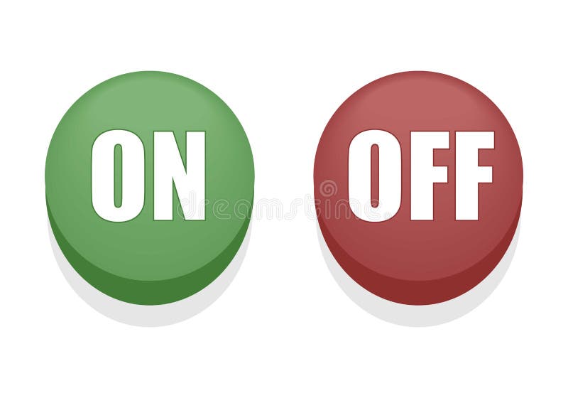 On or Off Buttons stock illustration. Illustration of approve - 79355782
