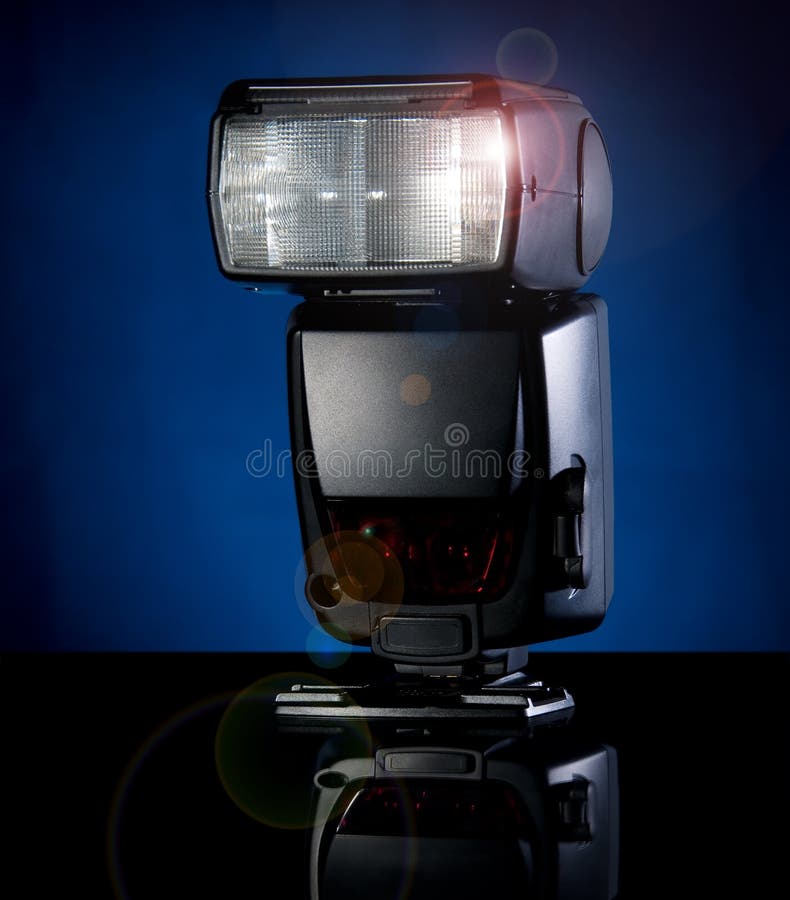 Camera flash stock image. Image of reflector, flashgun - 23385901