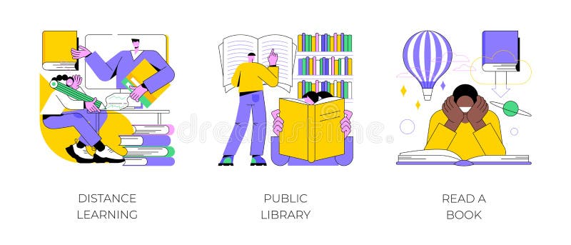 Off Campus Learning Abstract Concept Vector Illustrations. Stock Vector ...