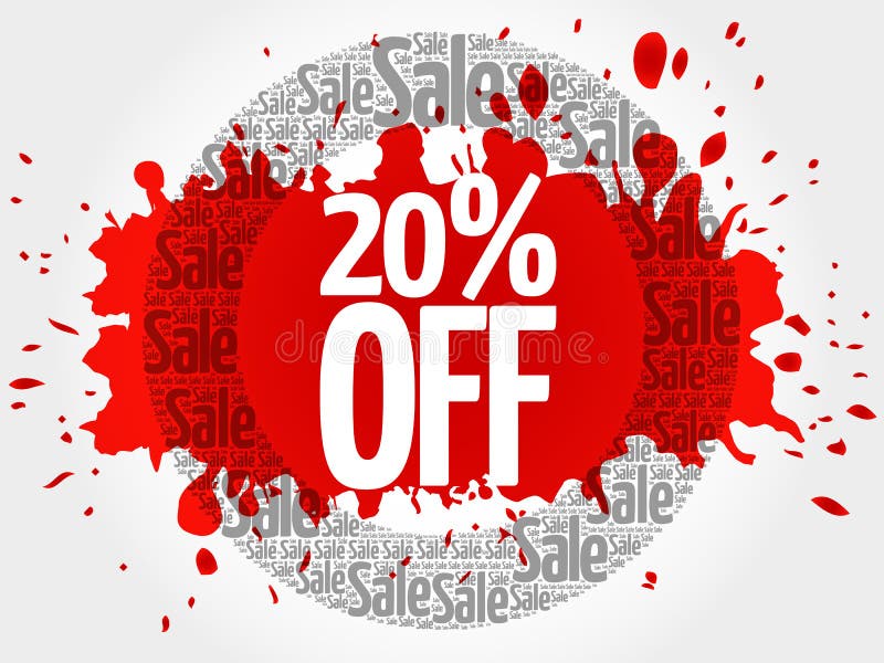 20 OFF Circle Stamp Word Cloud Stock Illustration - Illustration of ...