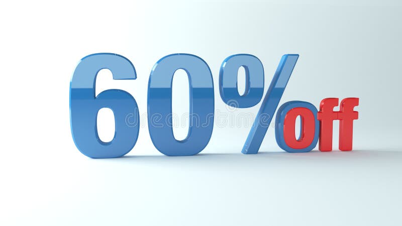 60 Off, Discount Banner, Element. Stock Illustration - Illustration of ...