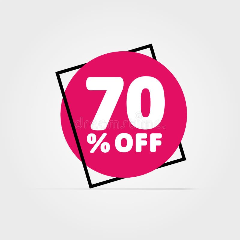 70 OFF. Discount Vector Graphic. PinkCircle in Black Frame Stock Vector ...