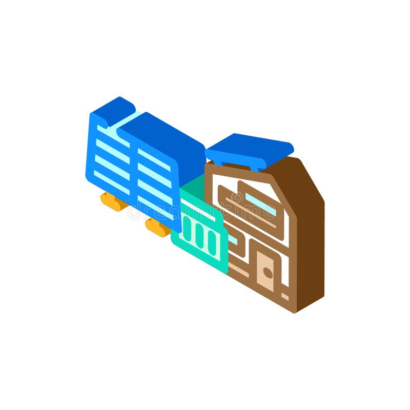 Off Grid Solar Panel Isometric Icon Vector Illustration Stock Vector ...