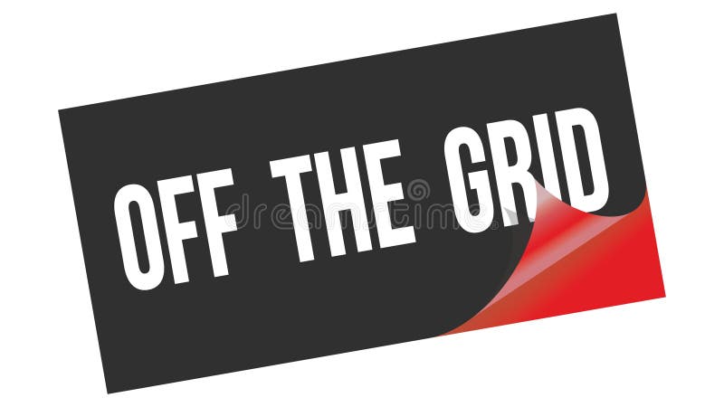 OFF the GRID Text on Black Red Sticker Stamp Stock Illustration ...