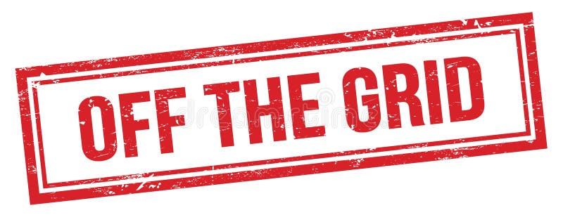 OFF the GRID Text on Red Grungy Vintage Stamp Stock Illustration ...