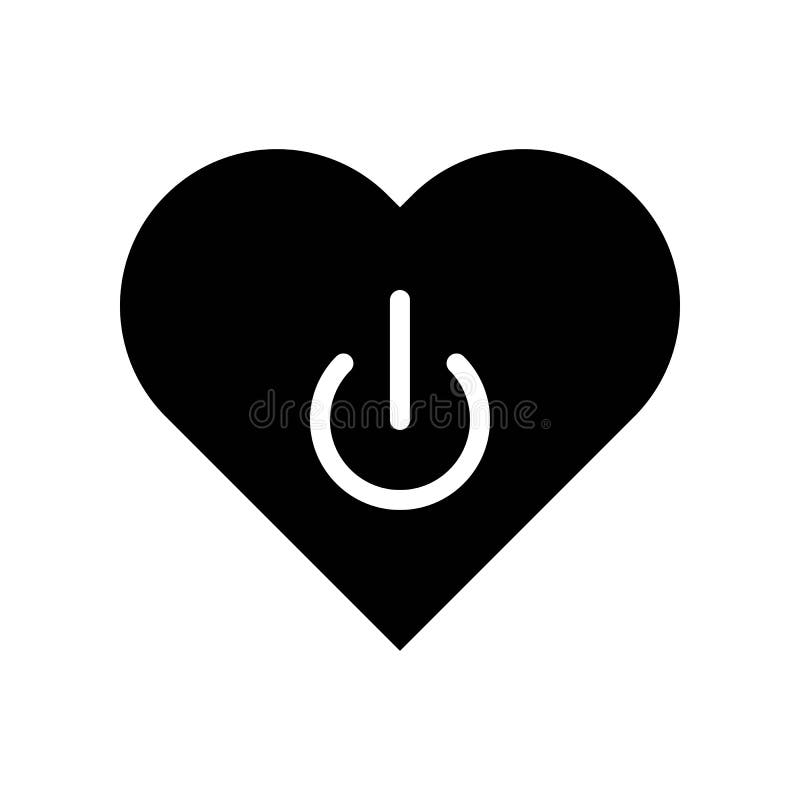 On Off Heart Vector, Valentine and Love Related Solid Icon Stock Vector ...