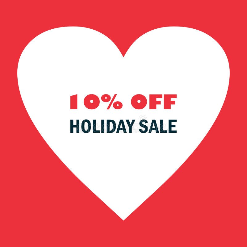 10 OFF HOLIDAY SALE - Card. Vector Stock Illustration Eps10. Stock ...