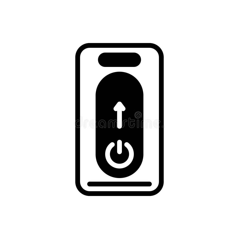 Black Solid Icon for on Off, on and Electronic Stock Illustration ...