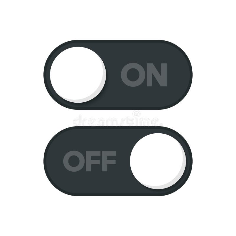 On and Off Icon Editable. Switch Button Vector Sign Stock Vector ...