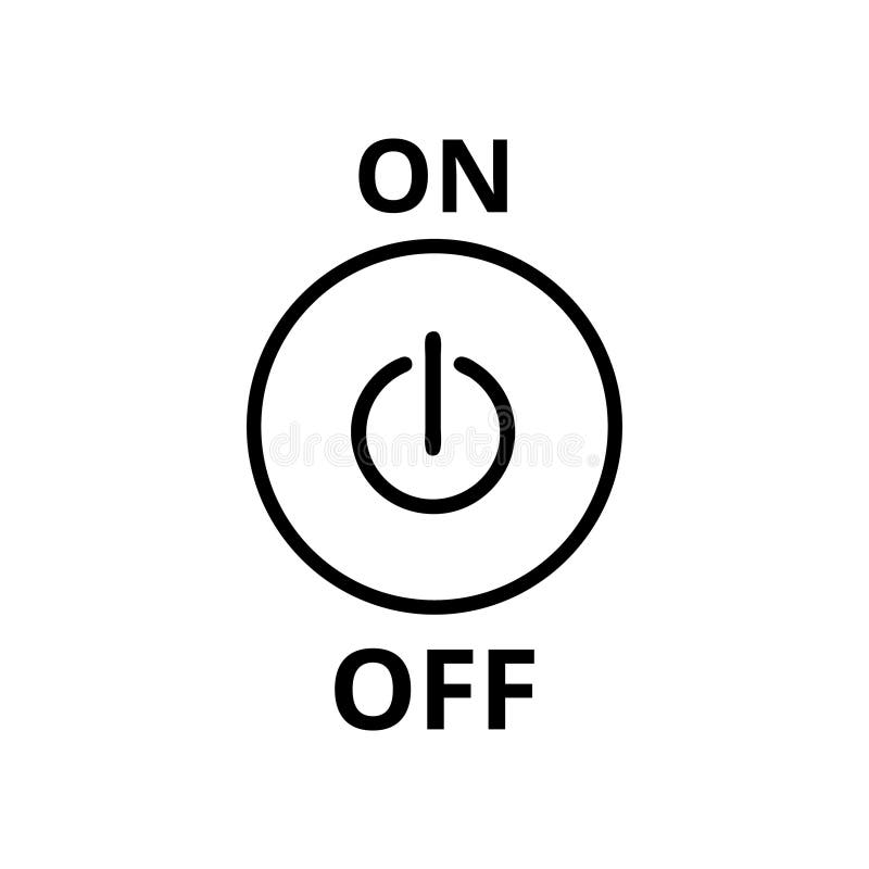On and Off Icon Vector. Switch Illustration Sign. Toggle Symbol. Slider ...