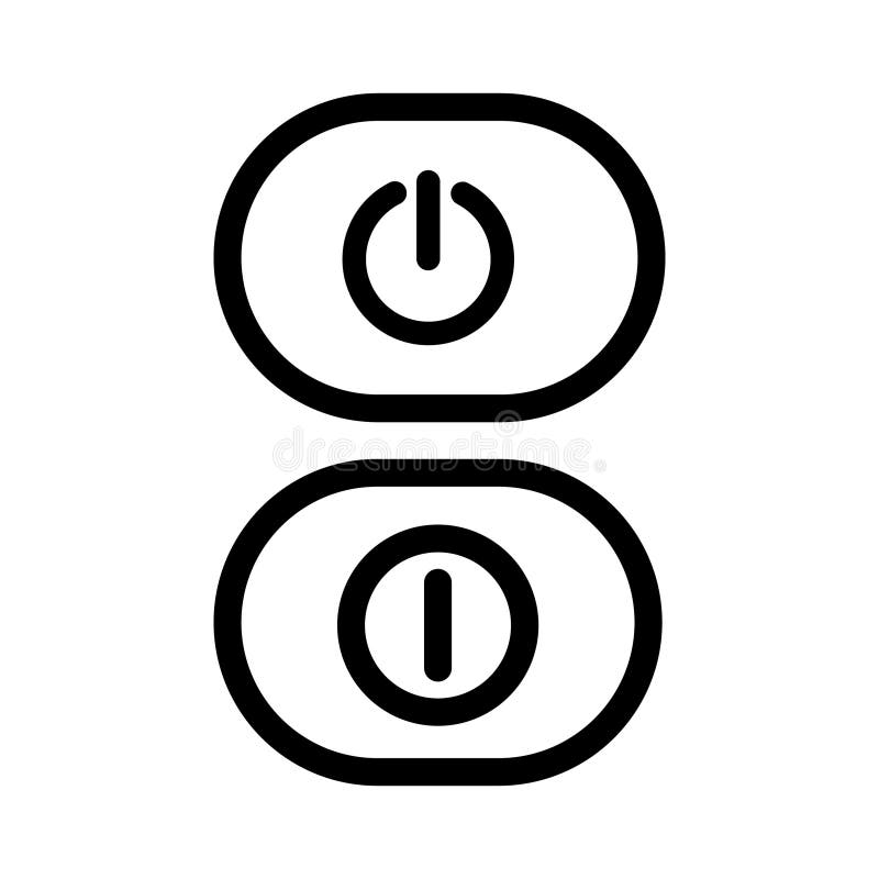 On and Off Icon Vector. Switch Illustration Sign. Toggle Symbol. Slider ...