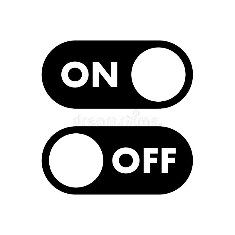 On and Off Icon Vector. Switch Illustration Sign. Toggle Symbol. Slider ...