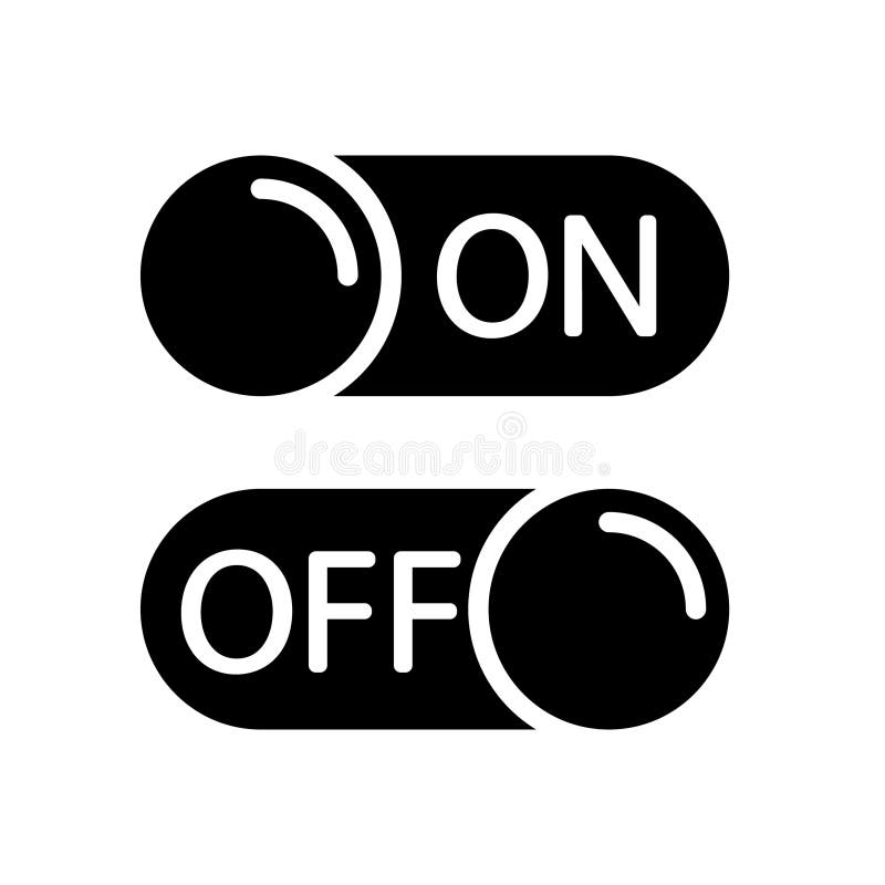 On and Off Icon Vector. Switch Illustration Sign. Toggle Symbol. Slider ...