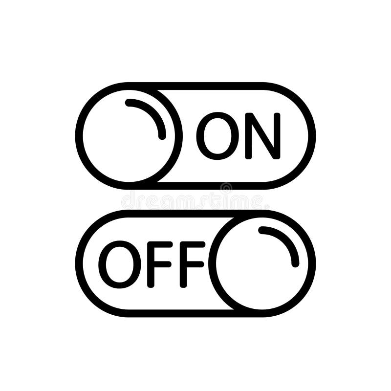 On and Off Icon Vector. Switch Illustration Sign. Toggle Symbol. Slider ...