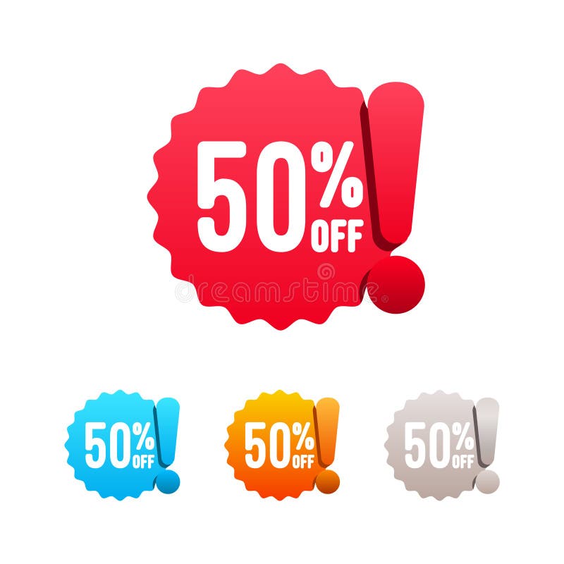 50 Off Labels stock vector. Illustration of icon, symbol - 199009395