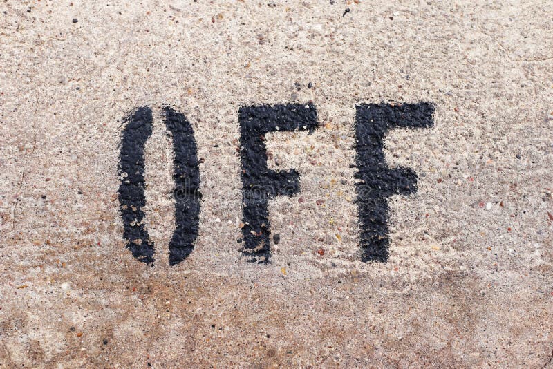 OFF Letters on the Marbel Wall Stock Photo - Image of urban, wall: 62086248