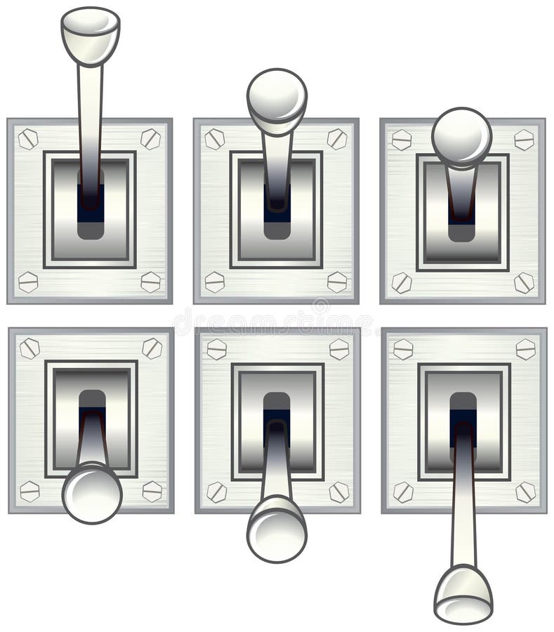 On/off Levers stock vector. Illustration of equipment - 13913004