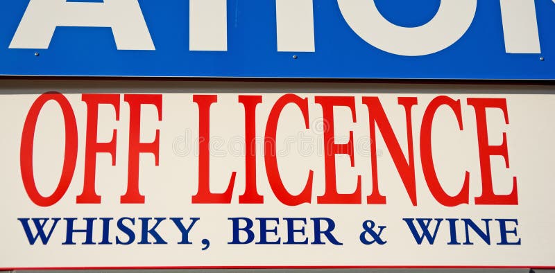 Off licence shop. stock image. Image of license, stockist - 18302205