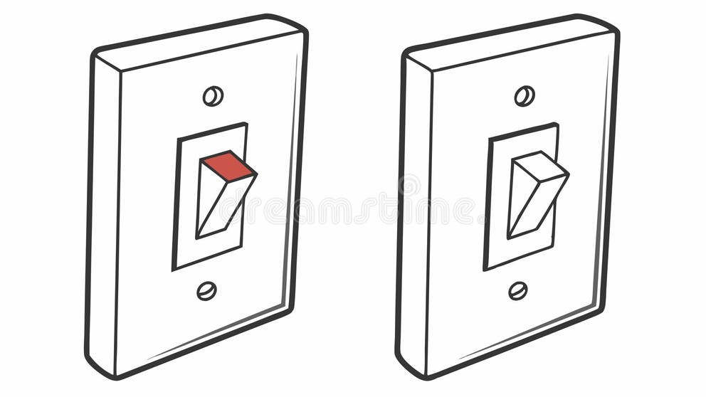 On Off Light Switch Vector for Home Automation Energy Use, Vector Design Generative AI Stock ...